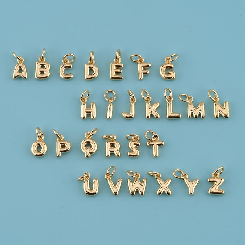 18K Gold Filled Initial Alphabet Letter Pendant,letter Pendant Initial ...