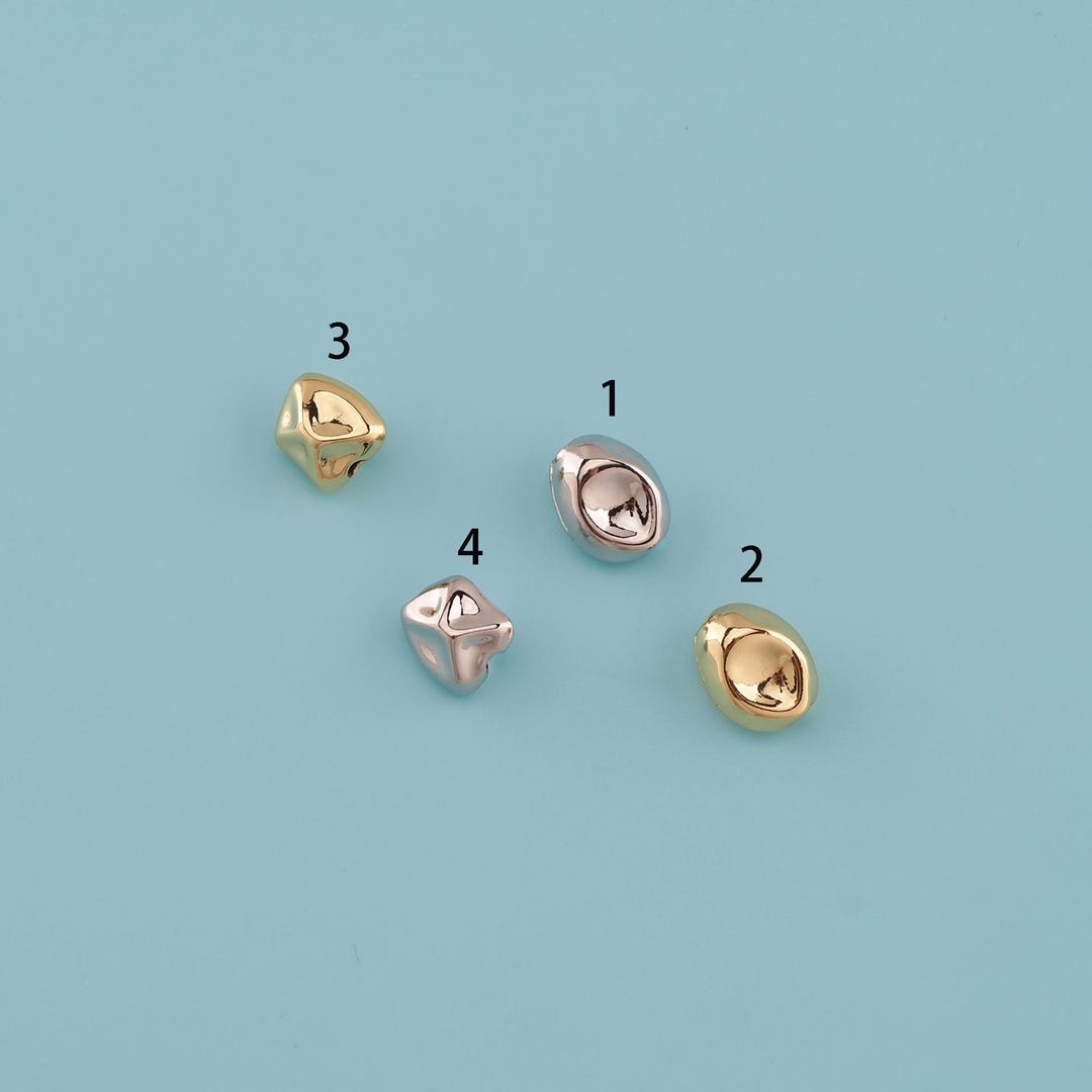 18K Gold Filled Oval Spacer Beads,irregular Oval Spacer Beads,gold ...