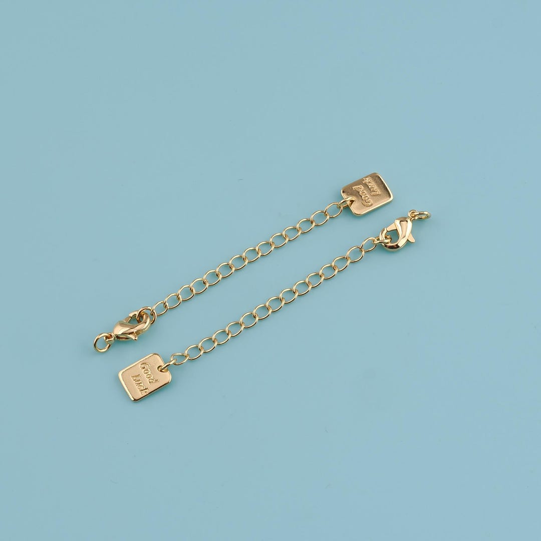 18K Gold Filled Good Luck Extension Chain,extended Extension Tail Chain ...