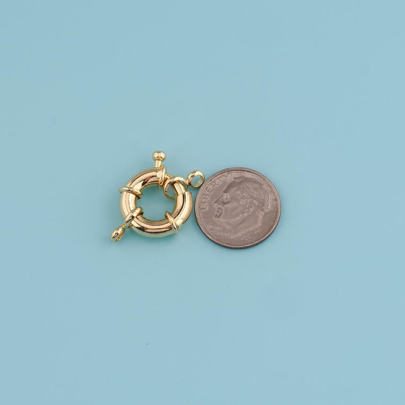 18K Gold Filled Round Clasp，sailor Clasp，round Spring Clasp,spring ...