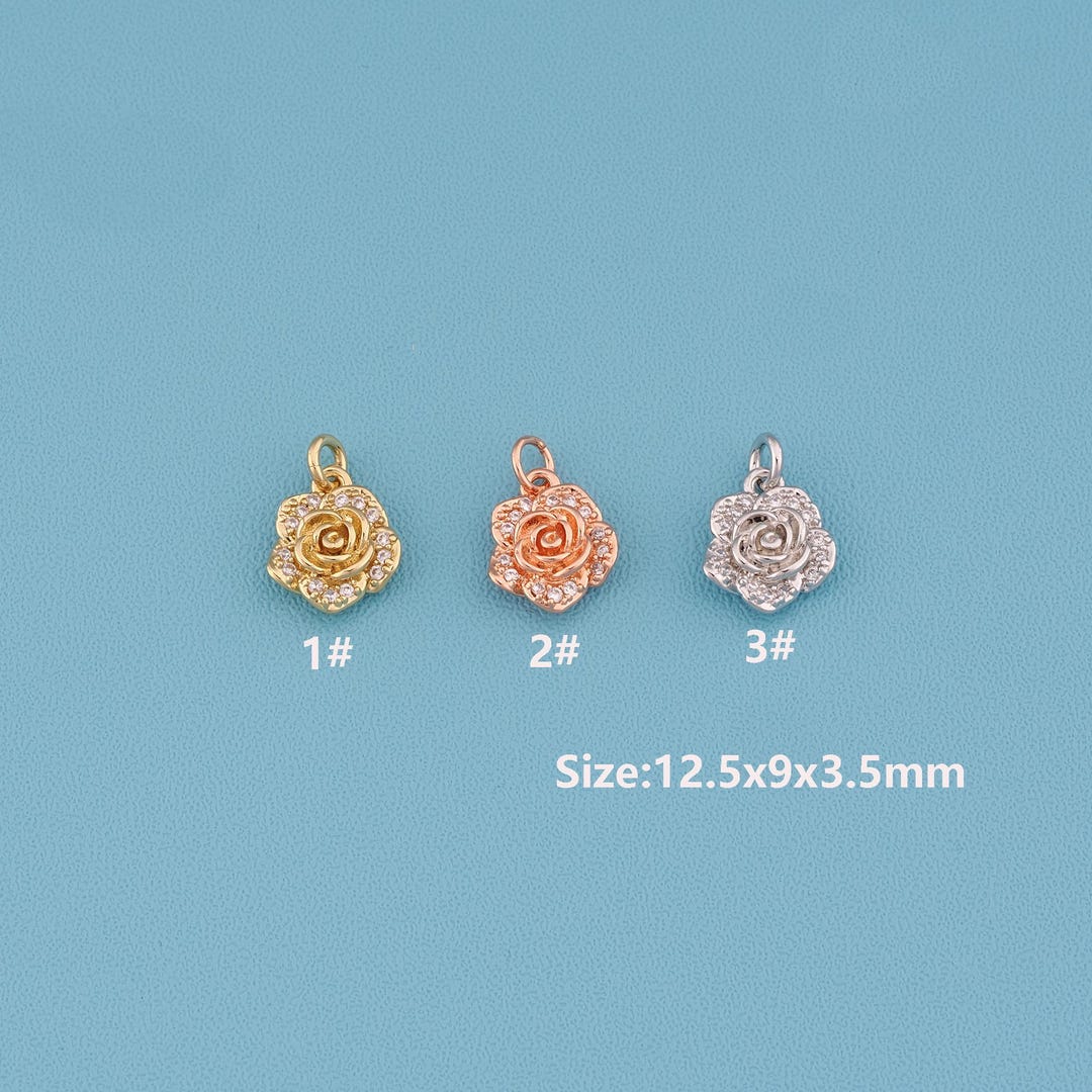 18K Gold Filled Rose Necklace,rose Flower Charm,romantic Gift for Her ...