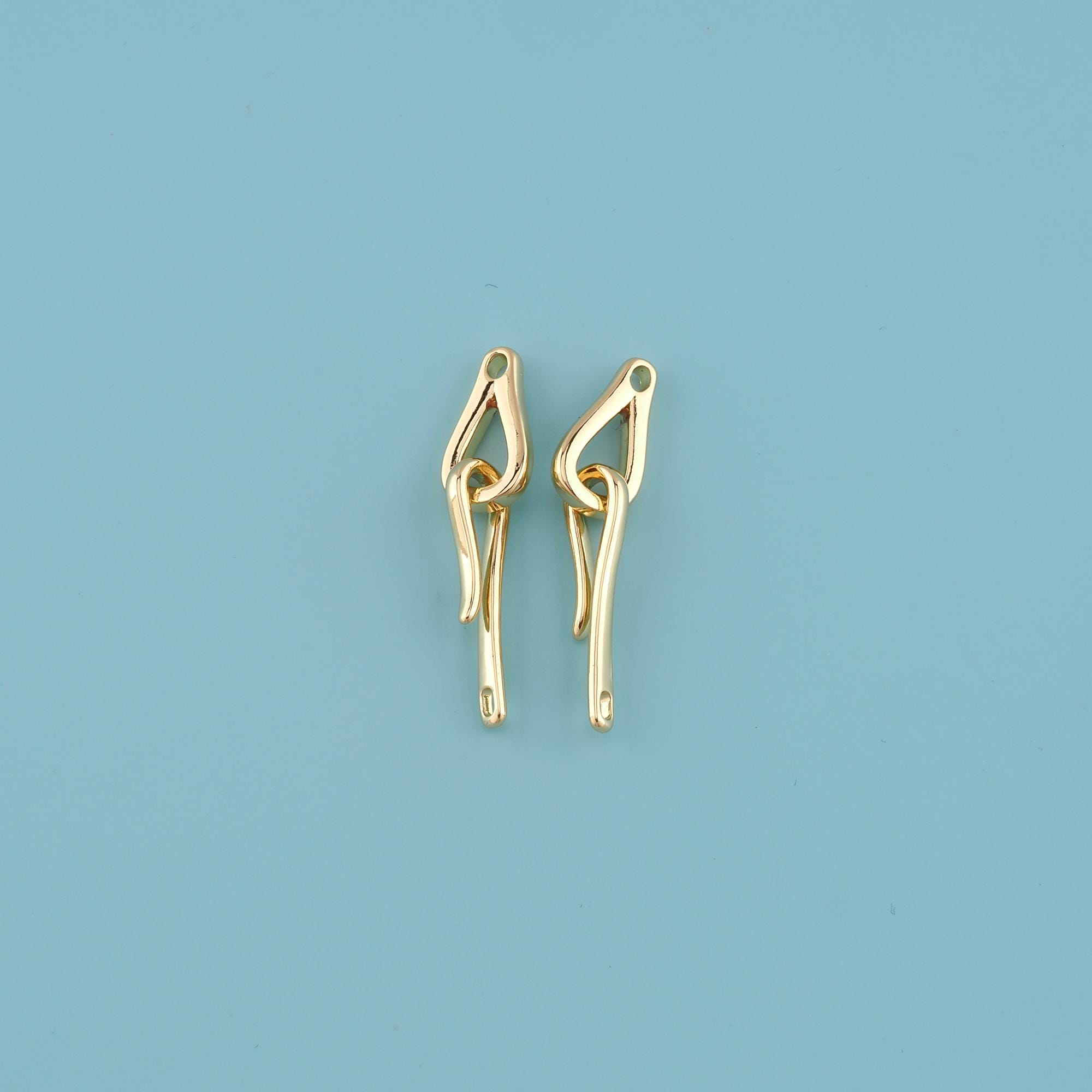 18K Gold Filled Necklace End Clasp,bracelet Closing Clasps,hook Clasp ...