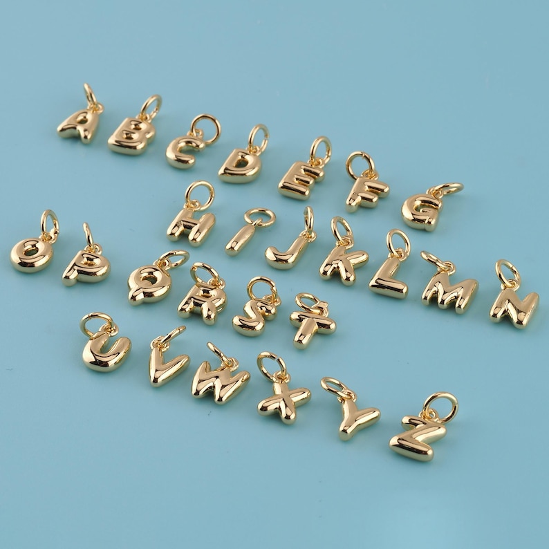 18K Gold Filled Initial Alphabet Letter Pendant,letter Pendant Initial ...