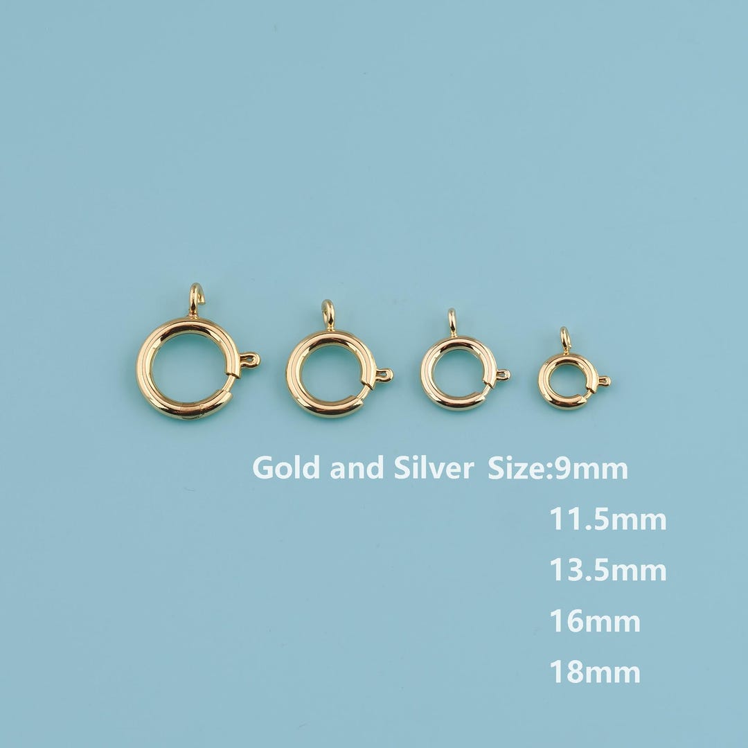 18K Gold Filled Round Clasp，sailor Clasp，round Spring Clasp,spring ...