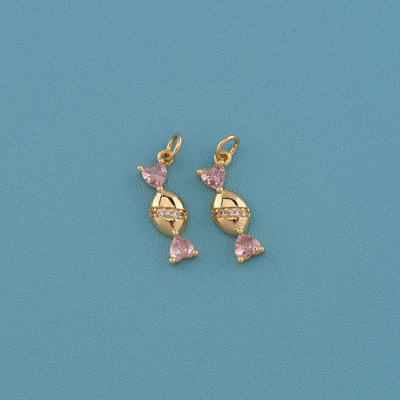 18K Gold Filled Candy Charms,sweet Pendant,minimalist Candy Charm ...