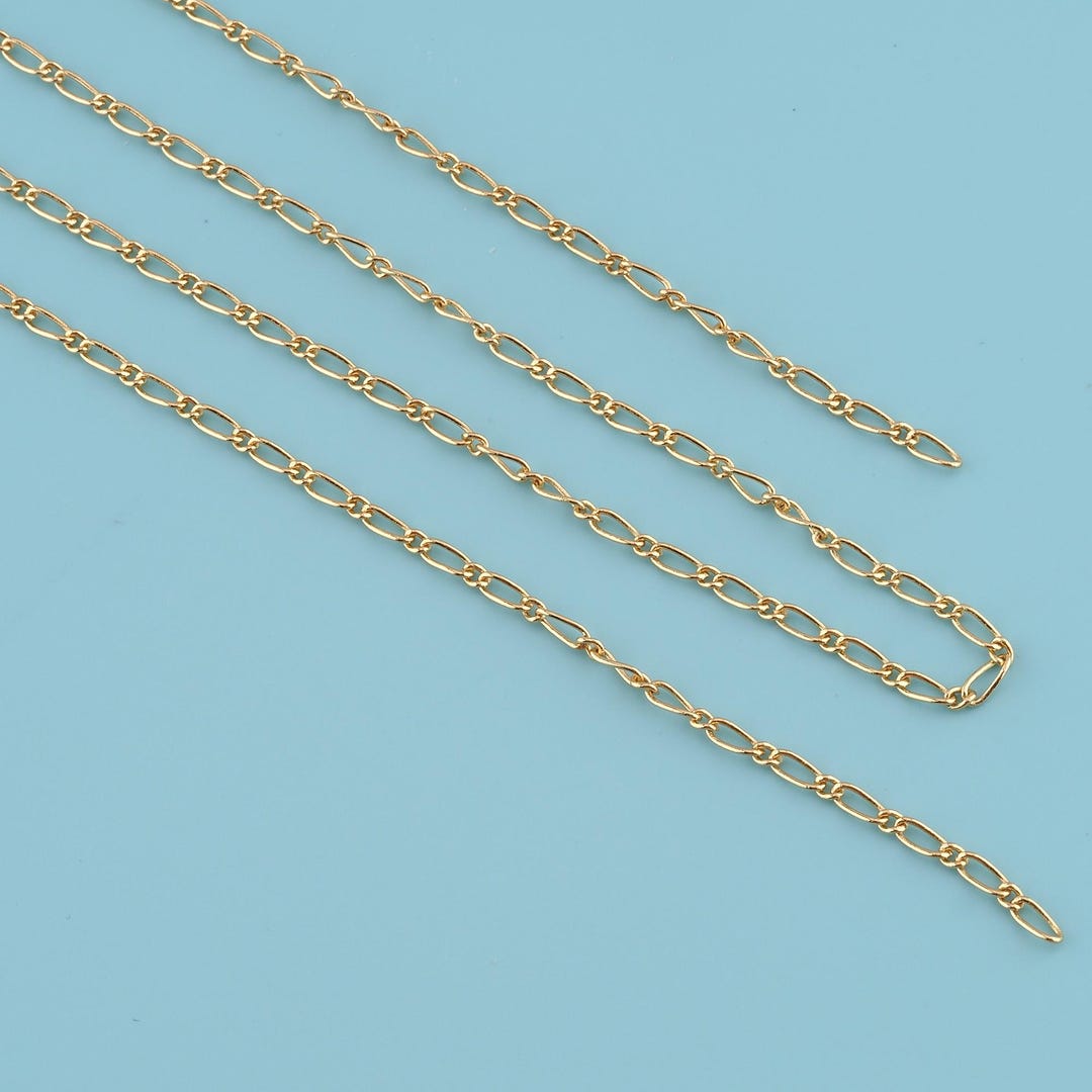 1 Meter 18K Gold Filled Twist Chain,paperclip Chain,distortion ...