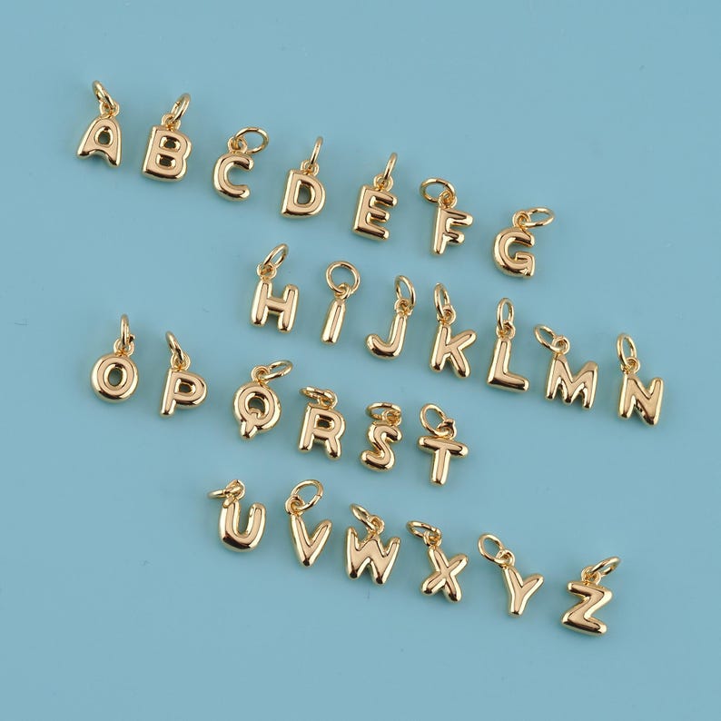 18K Gold Filled Initial Alphabet Letter Pendant,letter Pendant Initial ...