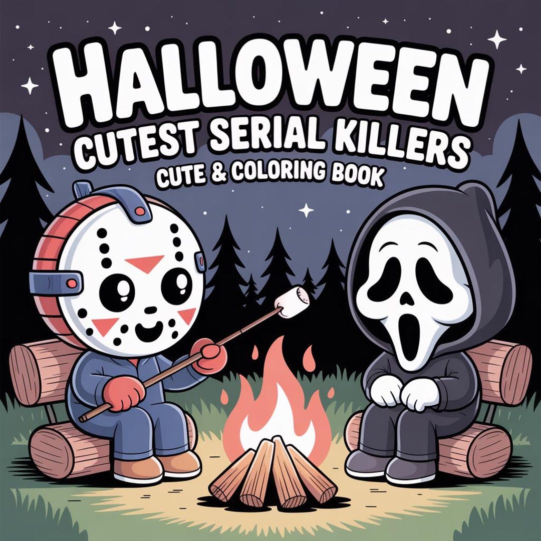 40 Halloween Cutest Serial Killers Pages / Instant Digital Download PDF ...