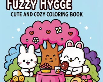 Fuzzy Hygge Cute and Cozy, Coloring Book Pages for Adults & Teens ...