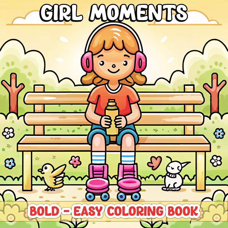 Cozy Girl Moments Coloring Pages - Etsy