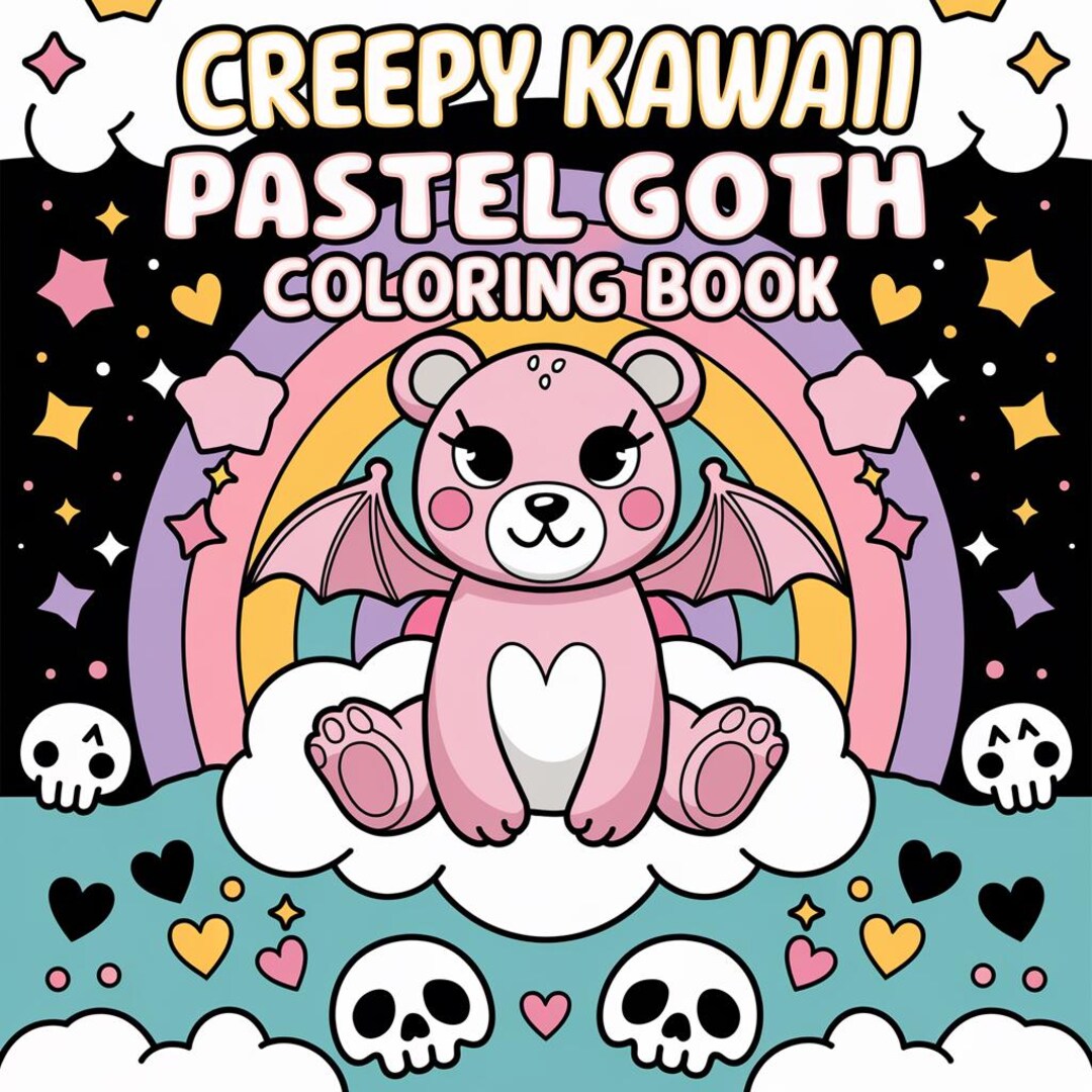 Pastel Goth Coloring Book - Etsy
