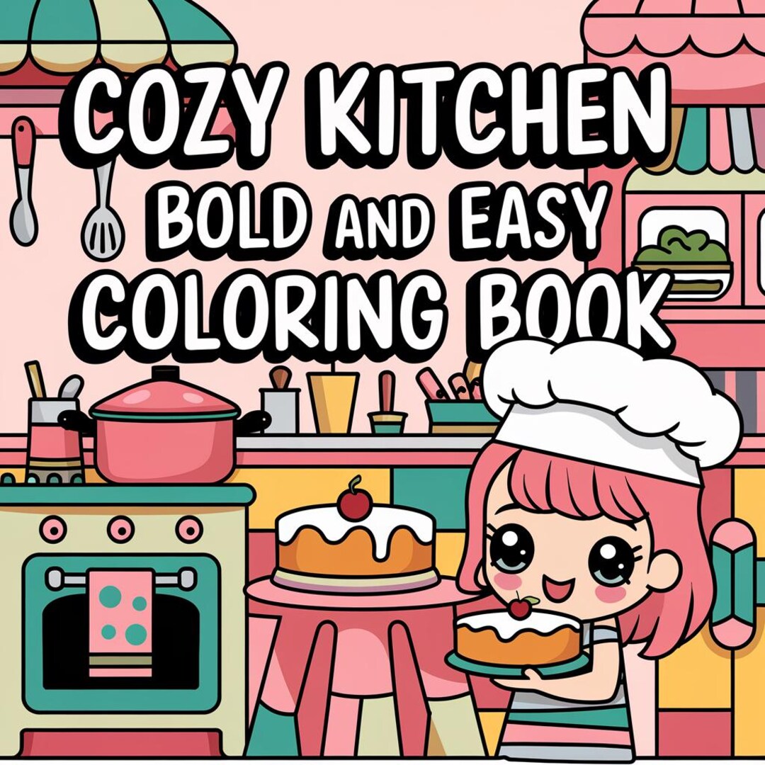 108 Cozy Kitchen Coloring Pages - Etsy