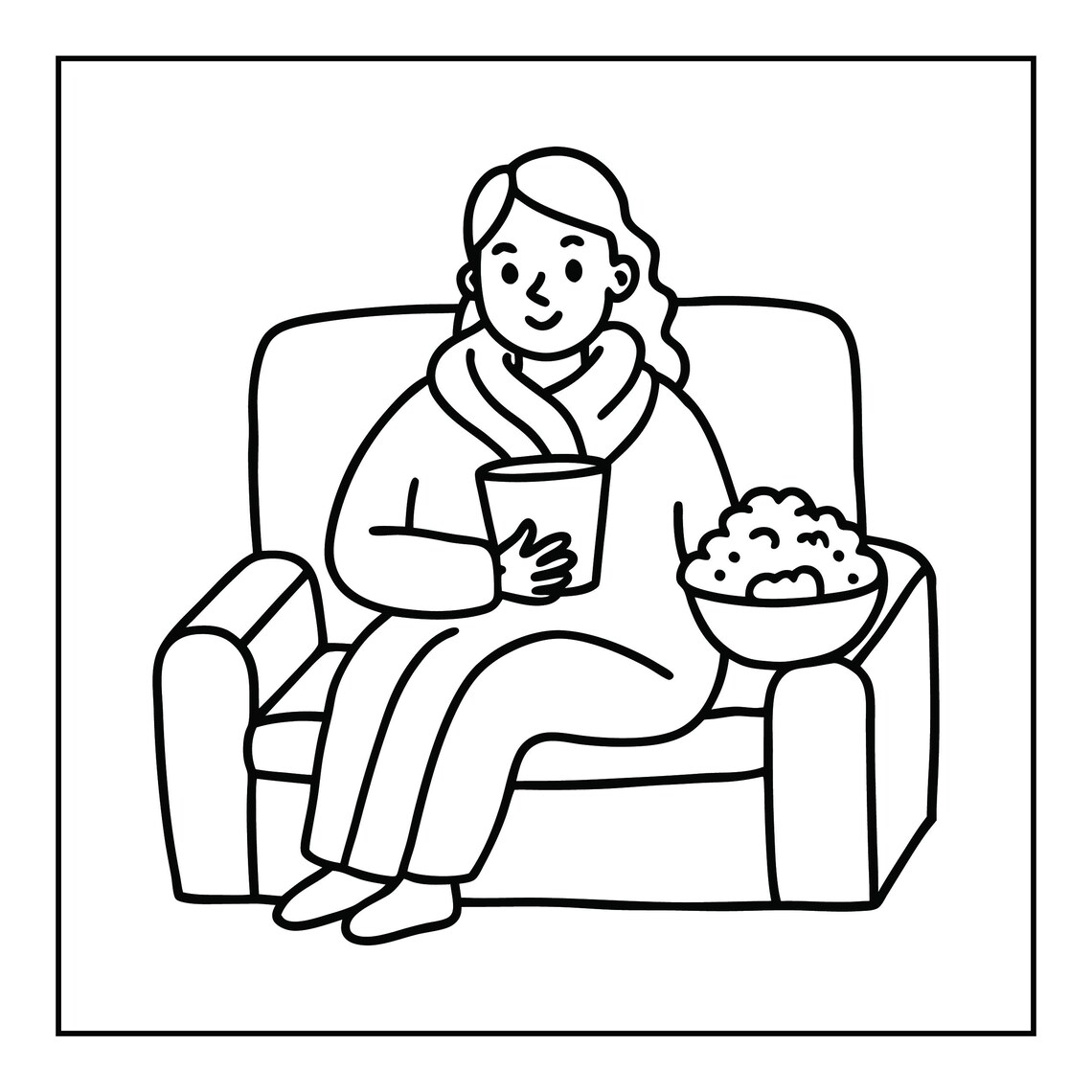 Cozy Girl Life: Cute Coloring Book - Etsy