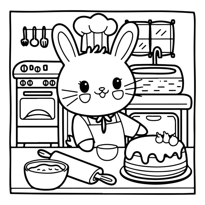 Cozy Buddies Coloring Page Bold and Easy - Etsy Australia