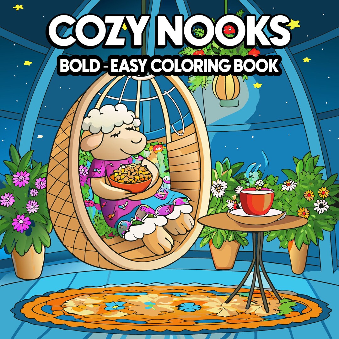 Cozy Nooks Coloring Book - Etsy