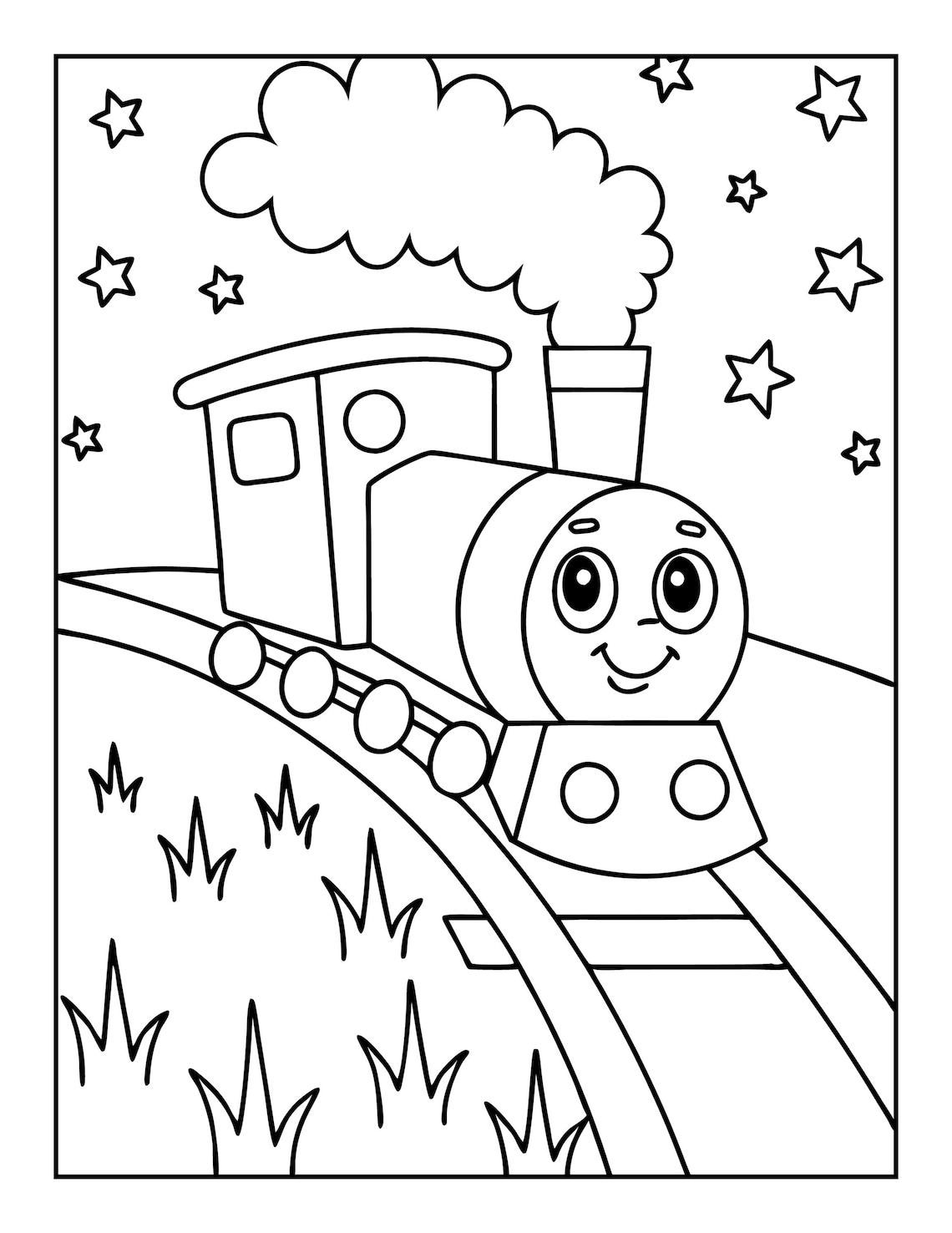 Cute Vehicles Coloring Book for Kids - Etsy