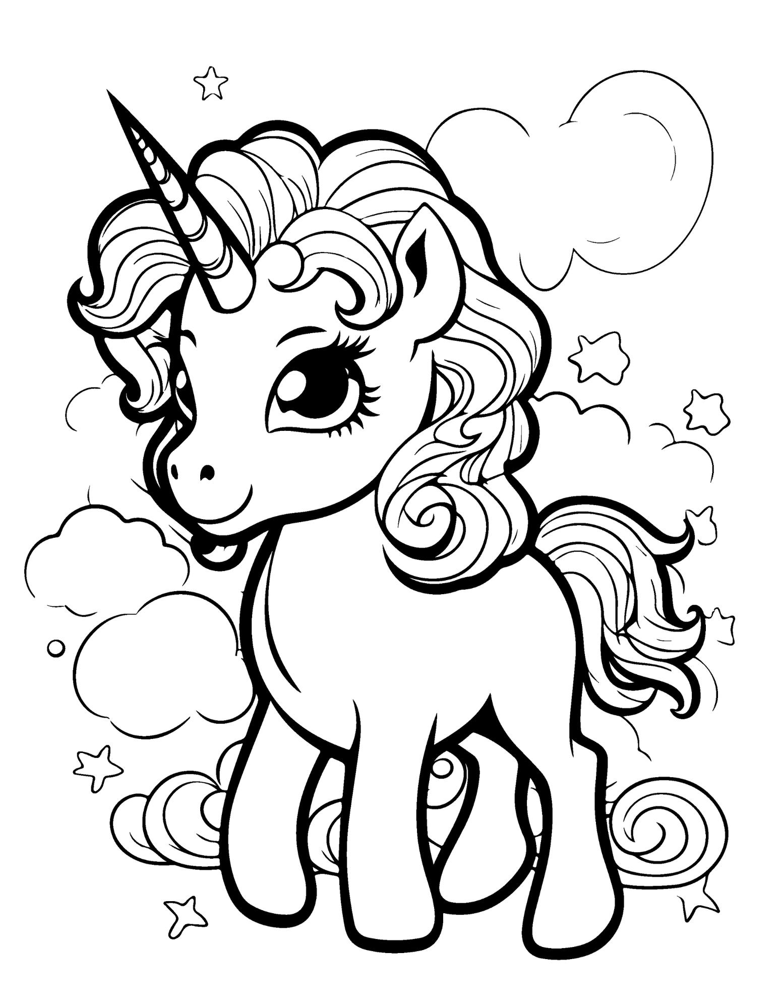 220 Cute Unicorn Coloring Pages for Kids - Etsy