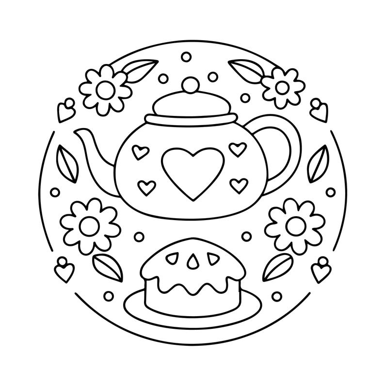 Bold and Easy Simple Art Coloring Pages | Minimalist Stress Relief ...
