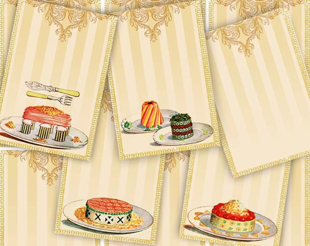 Printable Cake Tags Dessert Digital Collage Sheet Bakery - Etsy