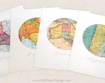 Circle Map Art - Etsy