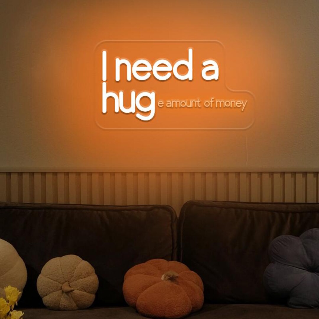 L Need a Huge Amount of Money Neon Sign, Dollar Neon Sign, Acrylic Led ...