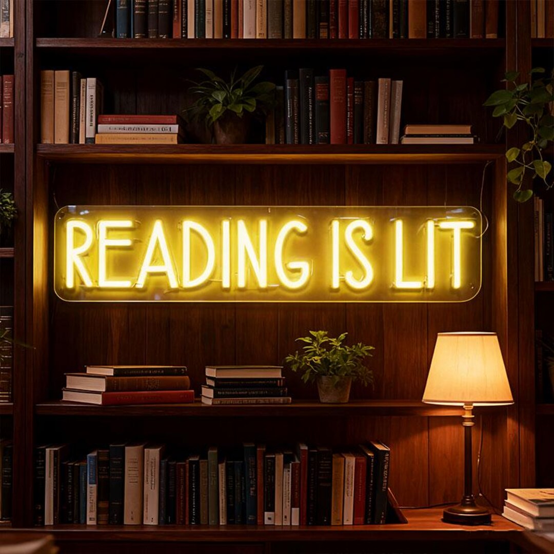 Reading is Lit Neon Sign,reading Neon Sign,book Lover Gifts,bookish ...