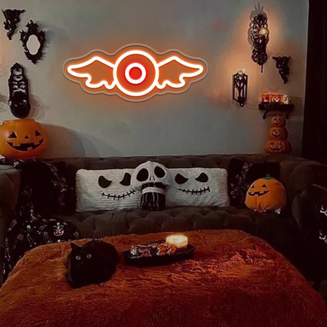 Wings Eyeball Neon Sign,evil Eye Neon Sign,demon Eye Neon Sign,devil ...