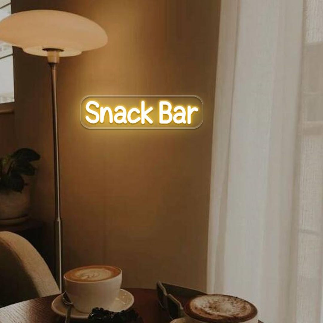 Snack Bar Neon Sign,gourmet Shop Neon Sign,cinema Food Light,snack Wall ...