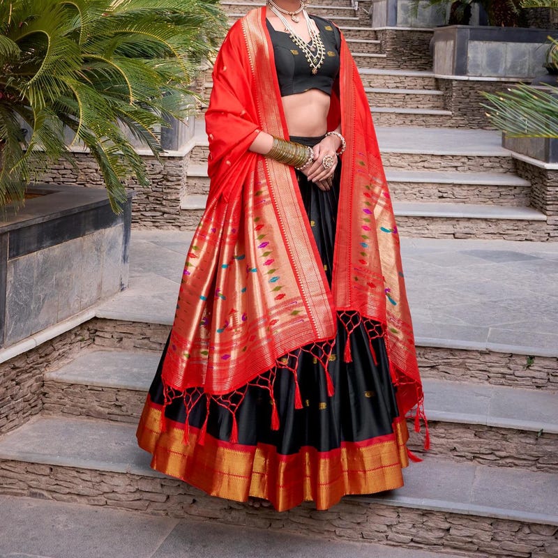 Paithani Pavadai - Etsy