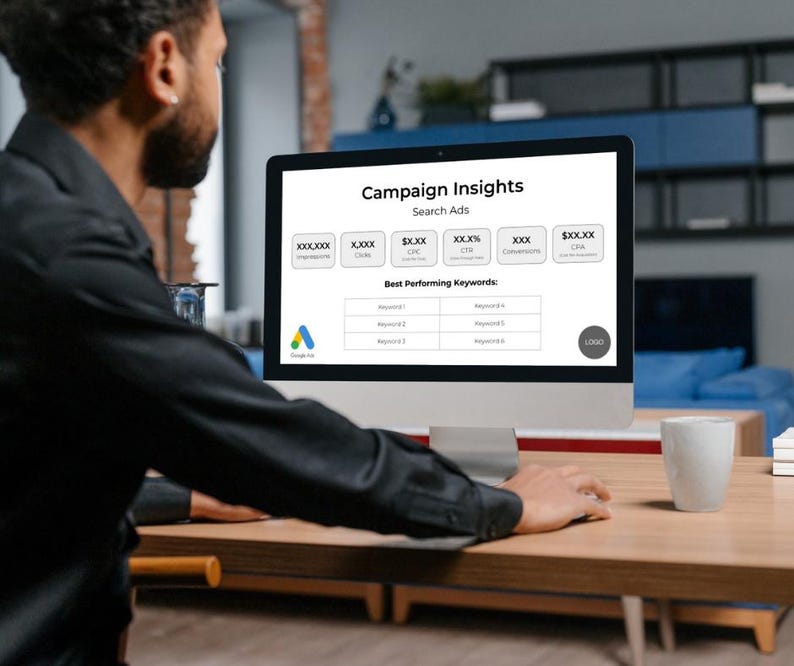 Google Ads Performance Report Template | Editable in Google Slides ...