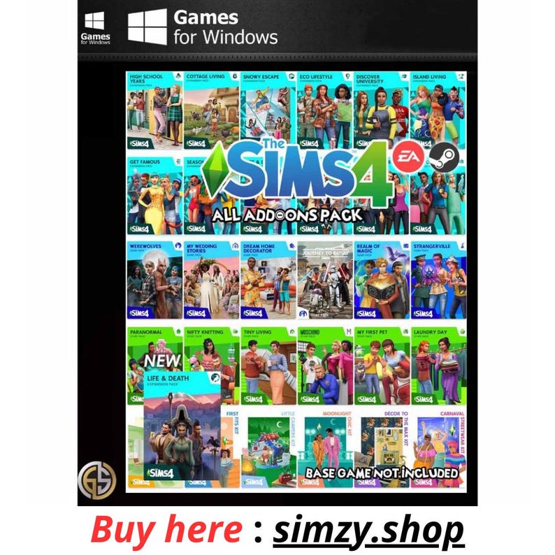 Sims 4 PC + All Expansion Packs (DLC) (for Windows) - Etsy
