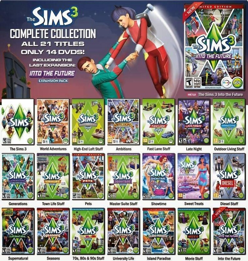 The Sims 3 Complete Collection - Complete Expansion Pack - Etsy