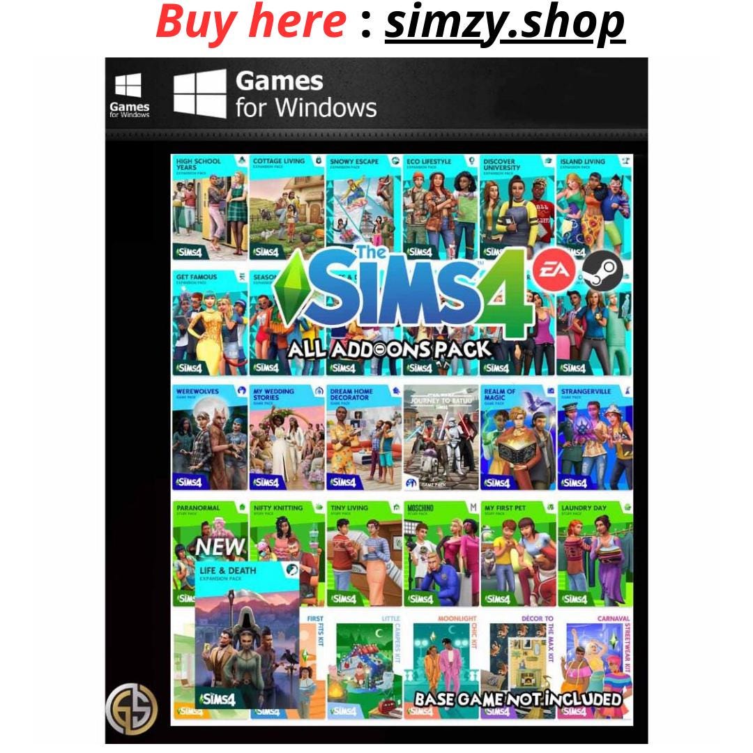 Sims 4 PC + All Expansion Packs (DLC) (for Windows) - Etsy