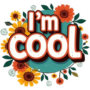 Retro Vintage T-shirt Mockup | "i'm Cool" Typography Graphic | Editable ...