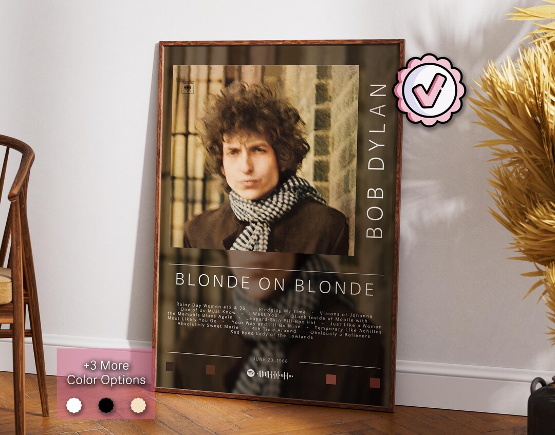 Bob Dylan Poster | Blonde on Blonde Poster | Album Poster Prints | Wall ...
