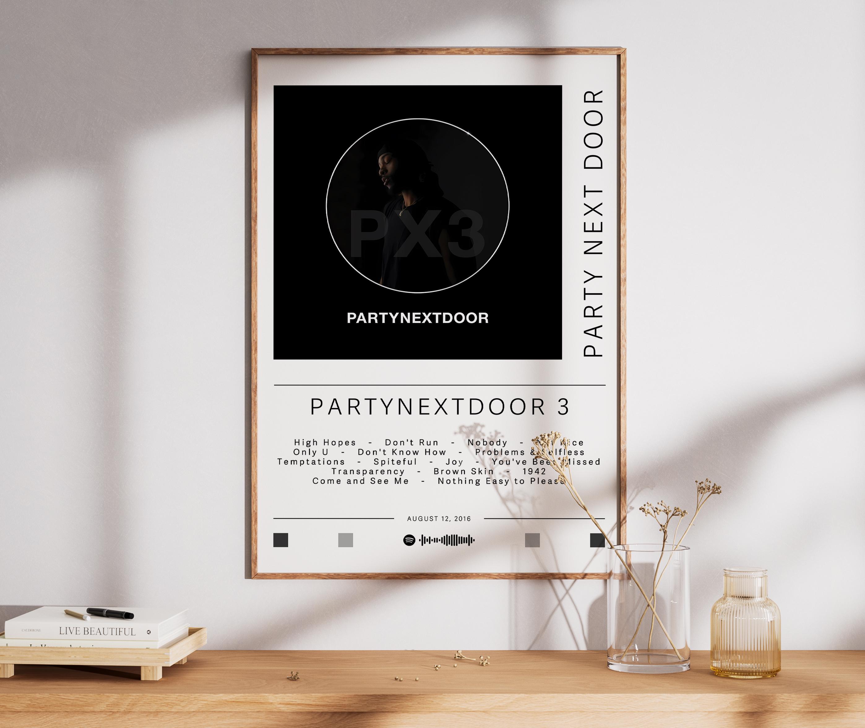 Party Next Door Poster | PARTYNEXTDOOR 3 Poster | Album Poster Prints ...