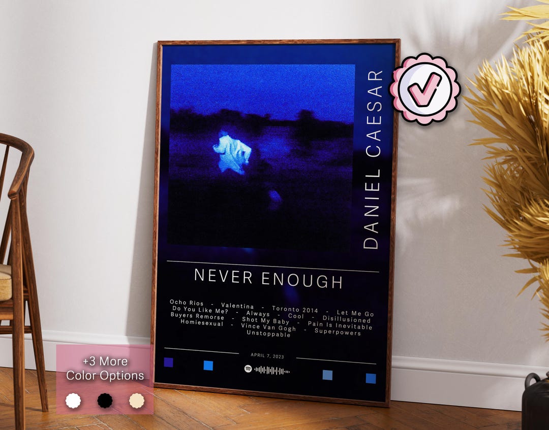 Daniel Caesar Poster | Never Enough Poster | Album Poster Prints | Wall ...