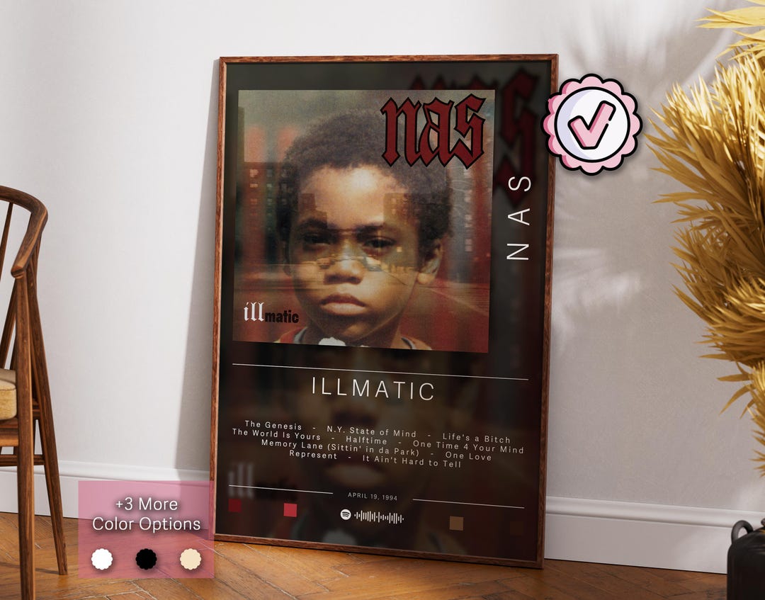 Nas Poster | Illmatic Poster | Album Poster Prints | Wall Decor Posters ...