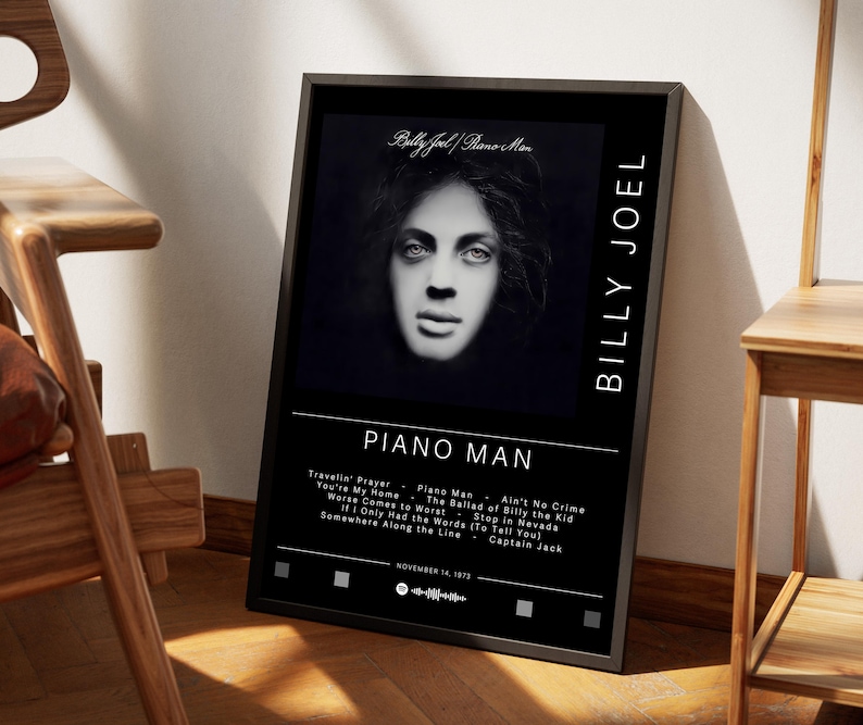 Billy Joel Poster | Piano Man Poster | Album Poster Prints | Wall Decor ...
