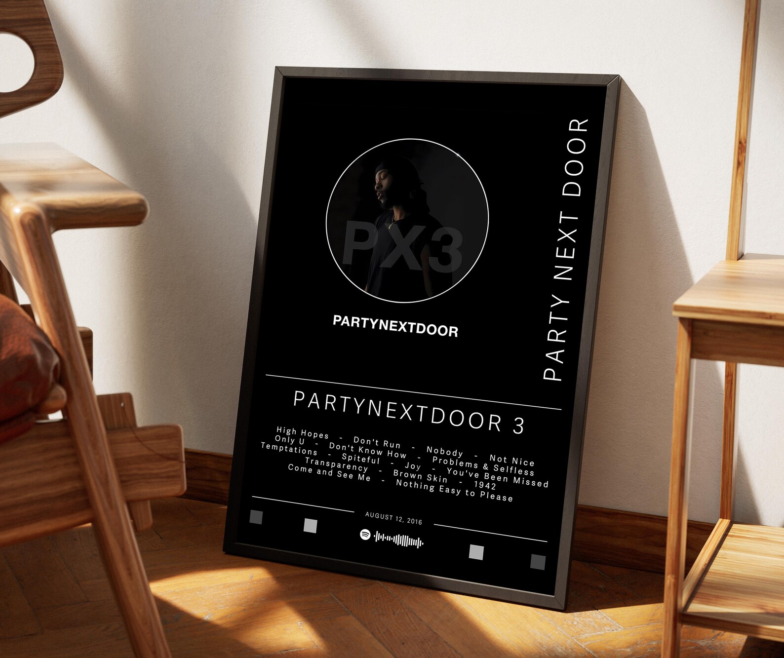 Party Next Door Poster | PARTYNEXTDOOR 3 Poster | Album Poster Prints ...