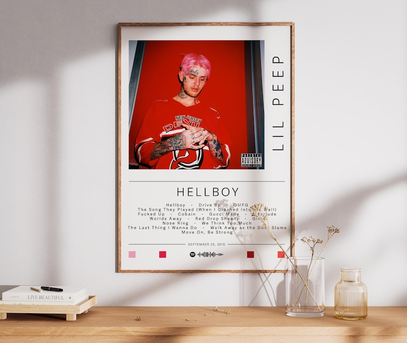 Lil Peep Poster | HELLBOY Poster | Album Poster Prints | Wall Decor ...