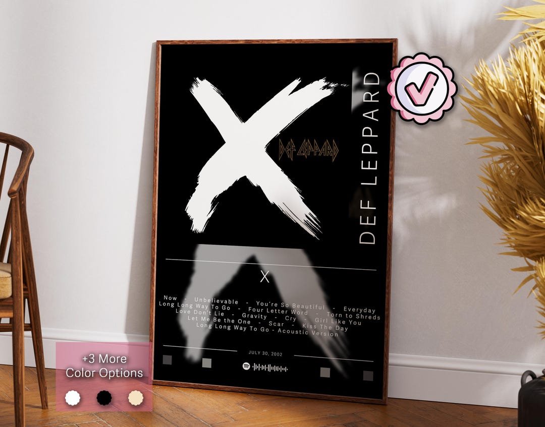 Def Leppard Poster | X Poster | Album Poster Prints | Wall Decor ...