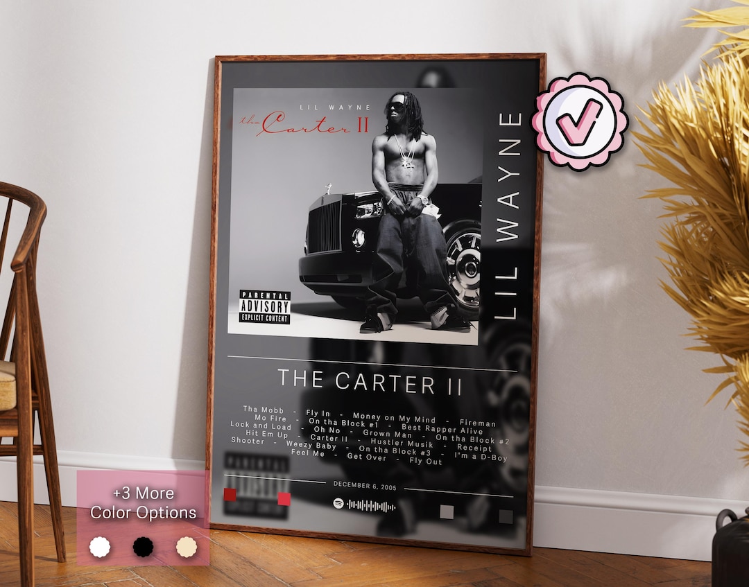 Lil Wayne Poster | Tha Carter II Poster | Album Poster Prints | Wall ...