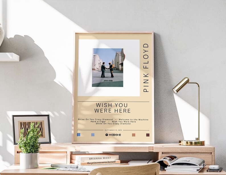 Pink Floyd Poster | Wish You Were Here Poster | Album Prints | Wall Decor Posters | Album Cover ...