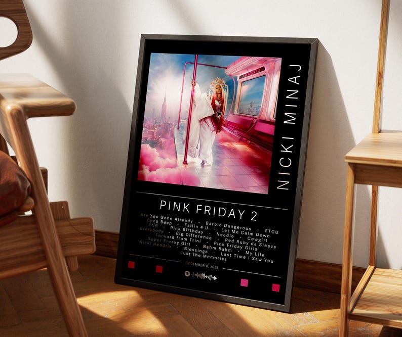 Nicki Minaj Poster | Pink Friday 2 Poster | Album Poster Prints | Wall ...