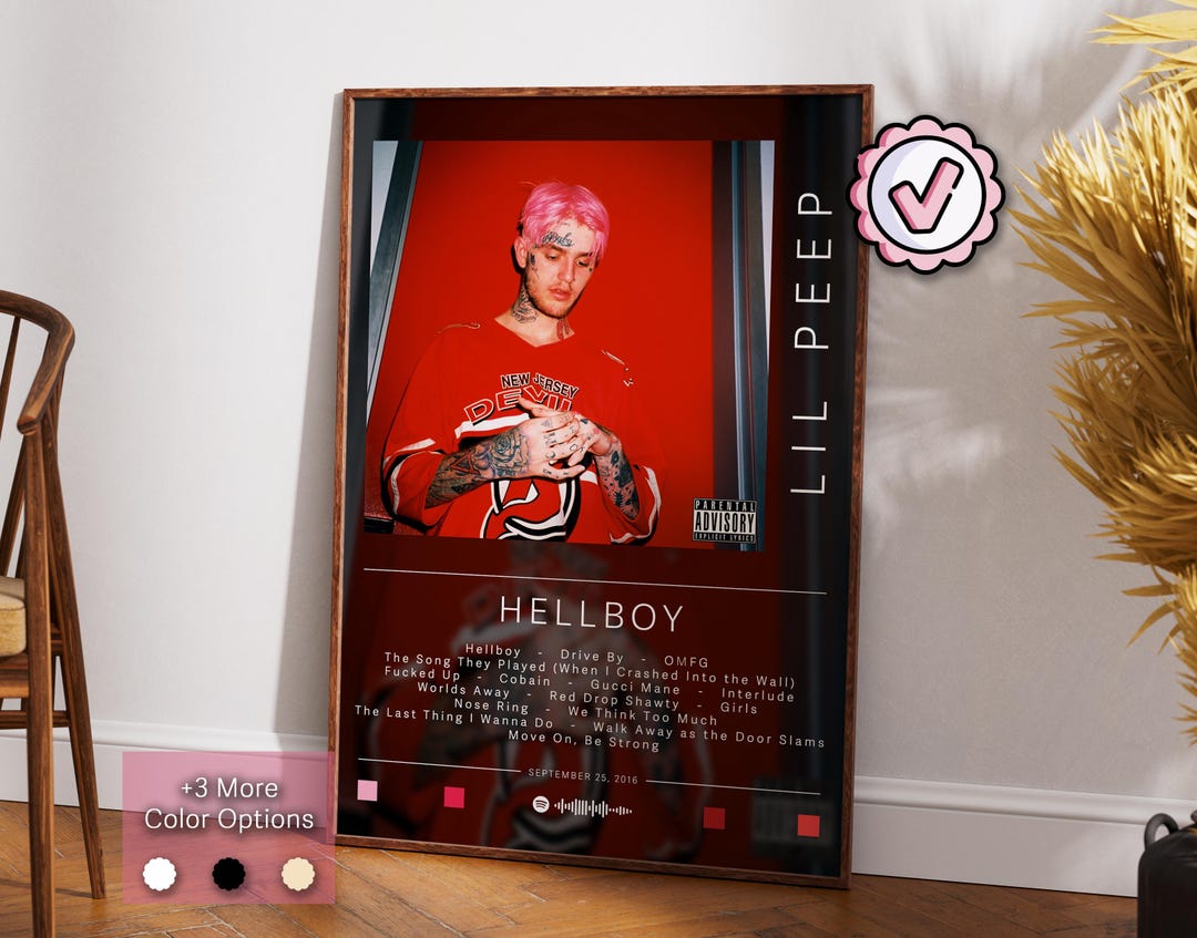 Lil Peep Poster | HELLBOY Poster | Album Poster Prints | Wall Decor Posters | Album Cover Gift ...