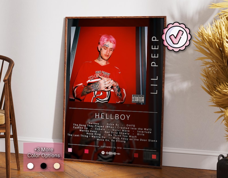 Lil Peep Poster | HELLBOY Poster | Album Poster Prints | Wall Decor ...