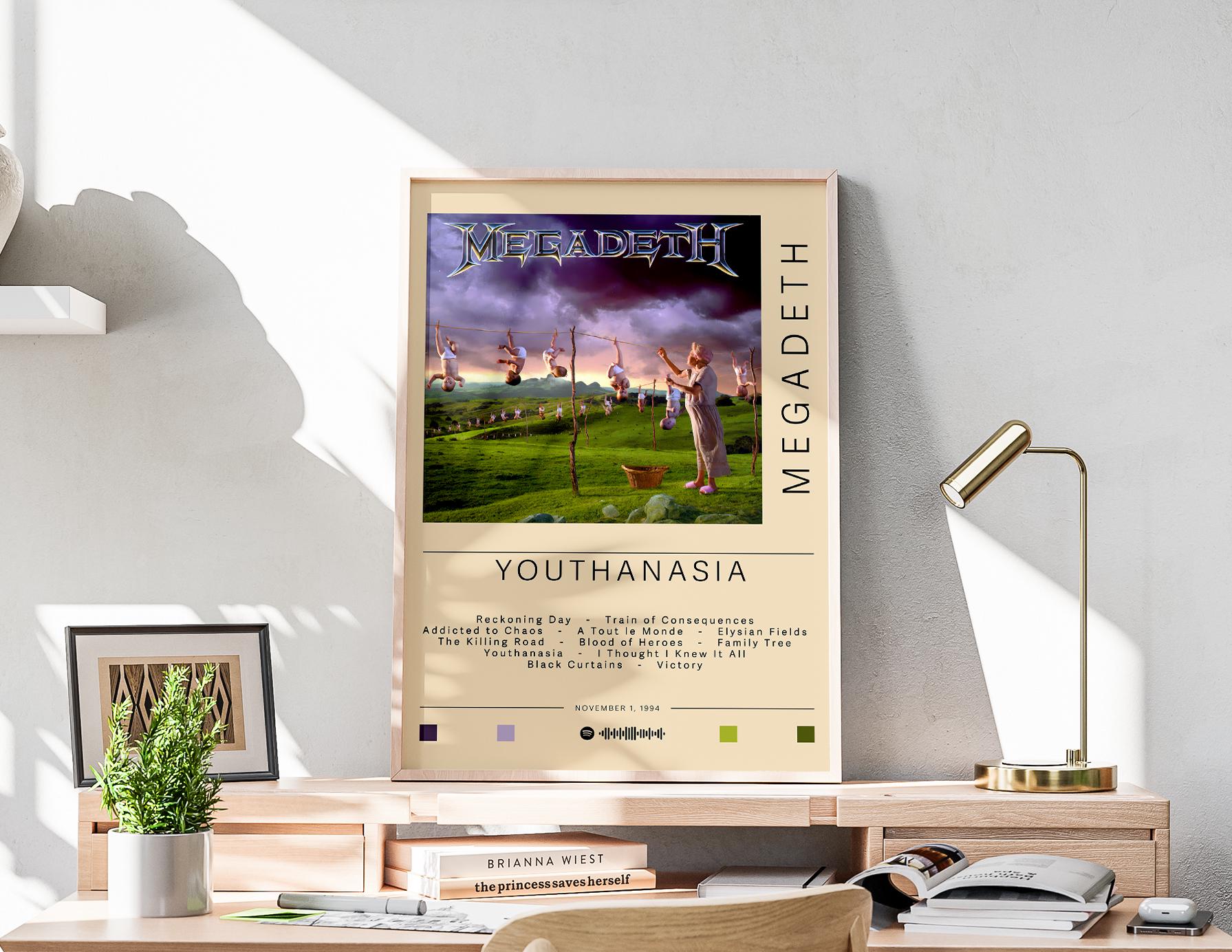 Megadeth Poster | Youthanasia Poster | Album Poster Prints | Wall Decor ...