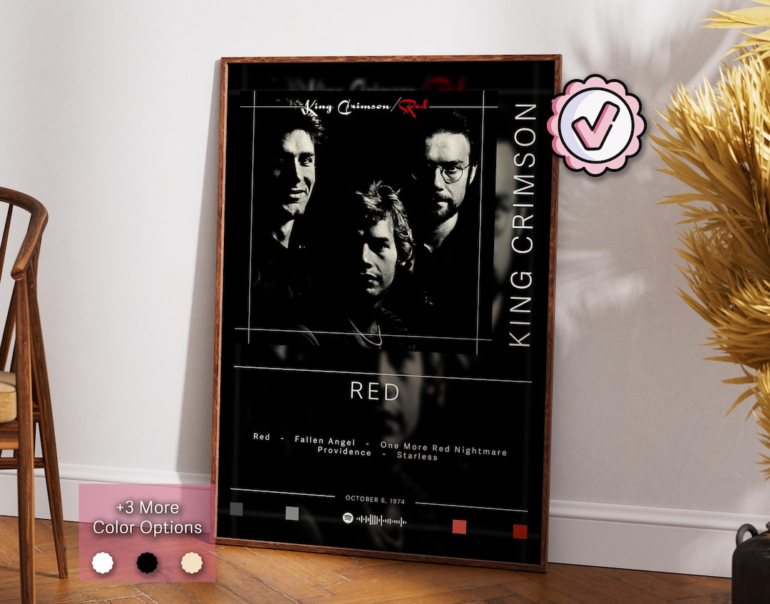 King Crimson Poster | Red Poster | Album Poster Prints | Wall Decor ...