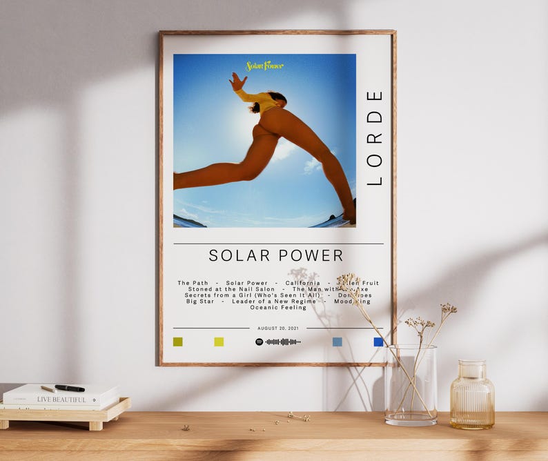 Lorde Poster | Solar Power Poster | Album Poster Prints | Wall Decor Posters | Album Cover Gift ...